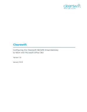 Fillable Online Configuring the Clearswift SECURE Email Gateway with Office 365 V10docx Fax ...