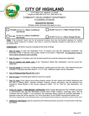 Fillable Online Conditional Use Permit - City of Highland Fax Email ...