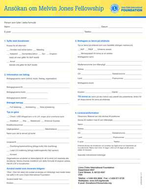 Fillable Online lcif Anskan om Melvin Jones Fellowship - Lions Clubs ...