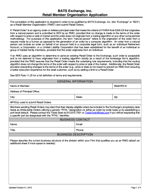 Fillable Online BATS Exchange Inc Retail Member Organization ...