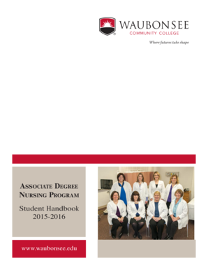 Fillable Online This Student Handbook for the Associate Degree Nursing ...