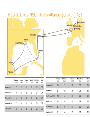 Fillable Online Maersk Line / MSC - Trans-Atlantic Service (TA3) Fax Email Print - pdfFiller