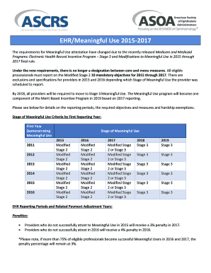 Fillable Online The requirements for Meaningful Use attestation have ...