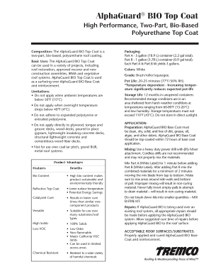 Fillable Online AlphaGuard BIO Top Coat Fax Email Print - pdfFiller