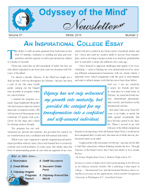 Fillable Online Odyssey of the Mind Fax Email Print - pdfFiller