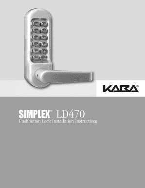 Fillable Online Ld 470 Installation Instructions - Kaba Americas Fax ...