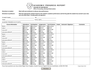 18 Printable academic progress report format Templates - Fillable ...