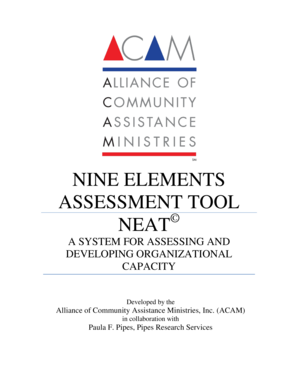 Fillable Online rockfund NINE ELEMENTS ASSESSMENT TOOL A System for ...