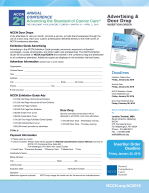 Fillable Online nccn Advertising Rate Card - National Comprehensive ...
