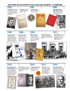 Fillable Online 100 YEARS OF SCOUTING IN THE UTAH (LDS CHURCH)A ...