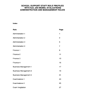 Fillable Online SCHOOL SUPPORT STAFF ROLE PROFILES Fax Email Print ...