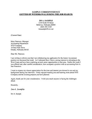 Fillable Online SAMPLE CORRESPONDENCE Fax Email Print - pdfFiller