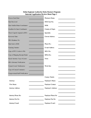 Fillable Online dra Internal checklist - Delta Regional Authority Fax ...