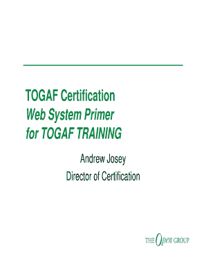 Fillable Online TOGAF Certification Fax Email Print - pdfFiller