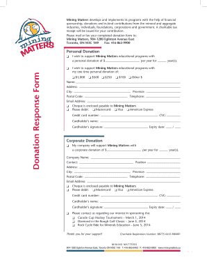 Fillable Online Donation Response Form Fax Email Print - pdfFiller
