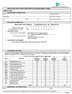 Fillable Online Qualified Rollover Instructions and Form - 4As Benefits ...