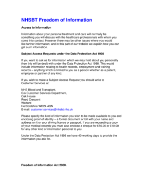 Fillable Online nhsbt nhs (NHSBT PUBLICATION SCHEME WEB PAGE) - NHS ...
