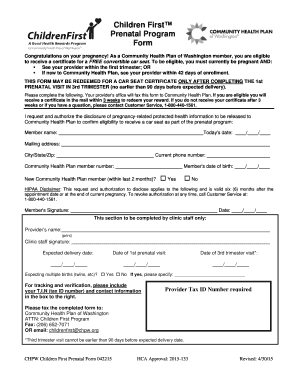 Fillable Online 2015-113 approved 042715 - CHPW Children First Prenatal ...