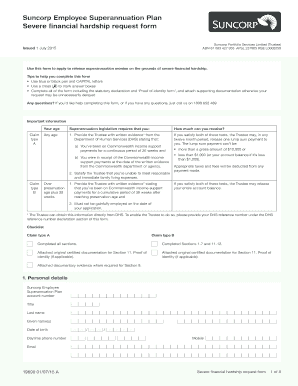 Fillable Online Severe financial hardship request form Fax Email Print ...