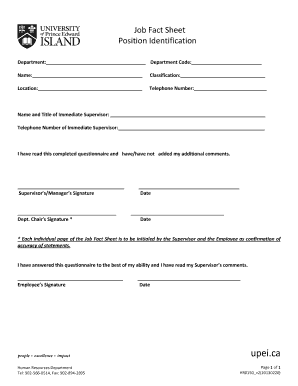 Fillable Online Position Identification Fax Email Print - pdfFiller