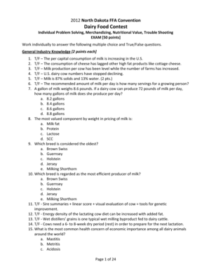 Fillable Online ndffa Dairy Foods - ND FFA - ndffa Fax Email Print ...