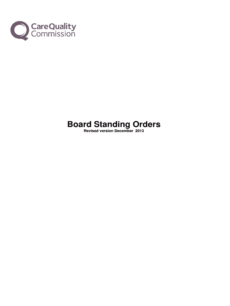 Fillable Online Board Standing Orders Fax Email Print - pdfFiller