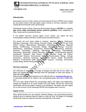Fillable Online International Journal of Plant, Animal and Environmental Sciences (IJPAES) aims ...