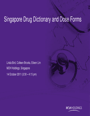 Singapore Drug Dictionary Code - Fill Online, Printable, Fillable ...