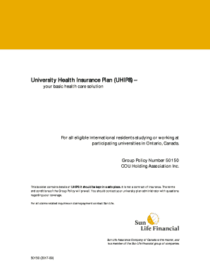 Fillable Online University Health Insurance Plan (UHIP) Fax Email Print ...