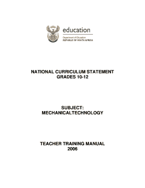 Fillable Online ecdoe gov Introducing the National Curriculum Statement ...