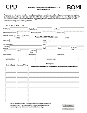 Fillable Online bomi Verification Form - Bomi Fax Email Print - pdfFiller