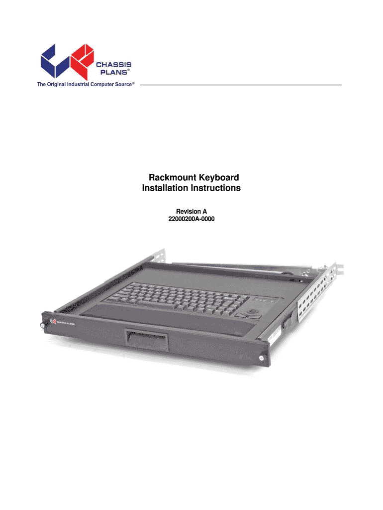 Fillable Online Rackmount Keyboard Installation Instructions - Chassis ...