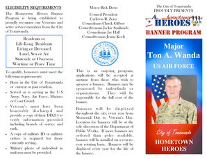 Fillable Online Hometown Hero Banners - City of Tonawanda Fax Email ...