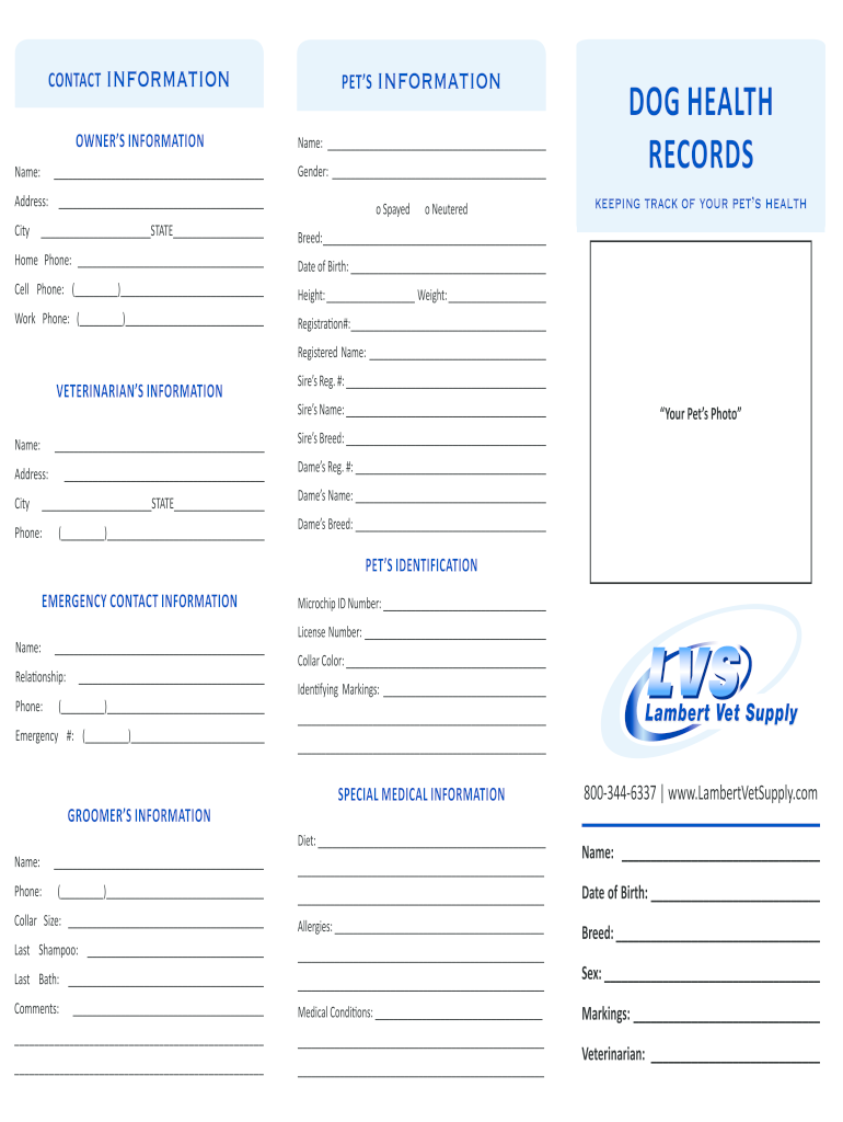 Printable Pet Vaccination Record Fill Online Printable Fillable 