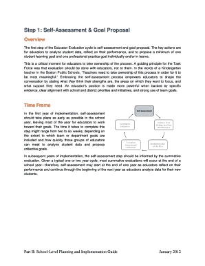 Fillable Online Step 1: Self-Assessment & Goal Proposal Fax Email Print ...