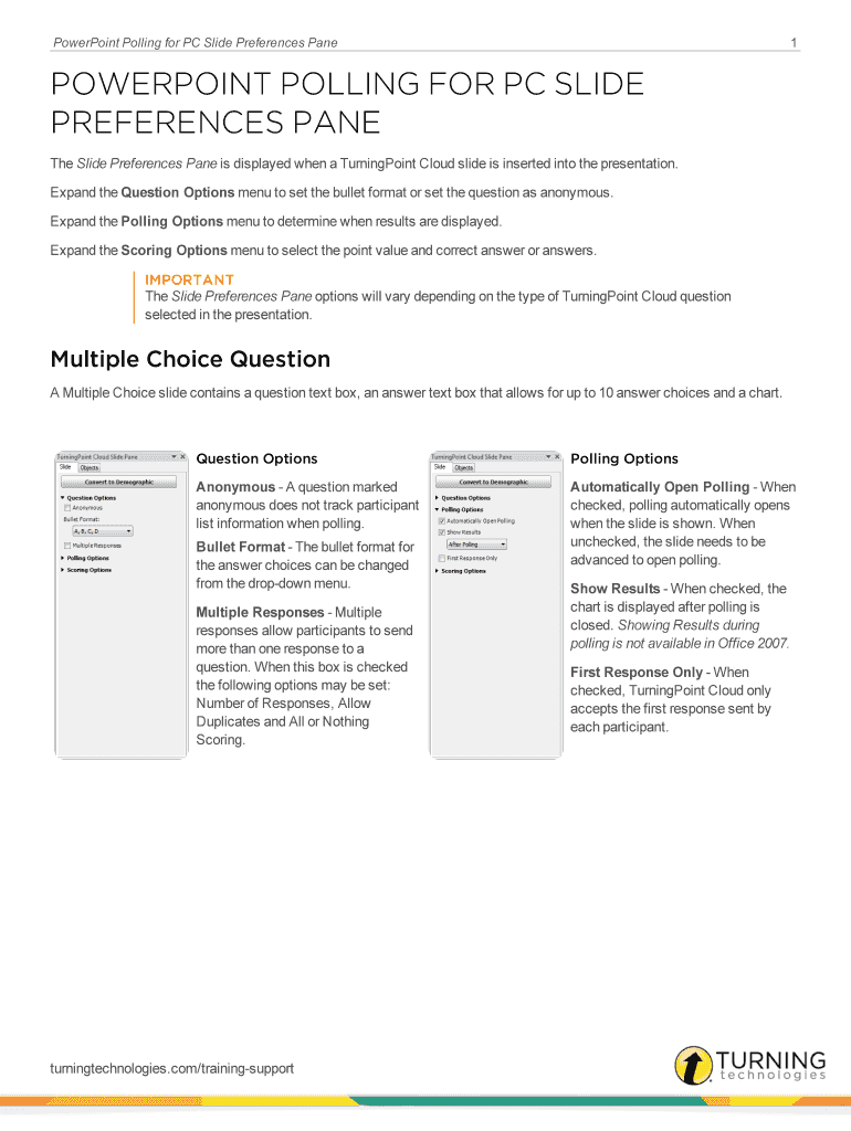 Fillable Online PowerPoint Polling for PC Slide Preferences Pane Fax ...