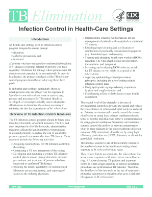 Fillable Online TB Infection Control - Healthsource Global Fax Email ...