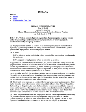 Fillable Online INDIANA CONSENT STATUTE Fax Email Print - pdfFiller