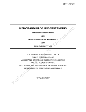 Memorandum Of Understanding Definition
