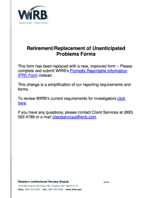 Fillable Online Report Form for Unanticipated Problems that are Not ...