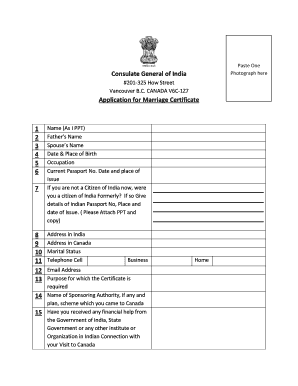 Fillable Online cgivancouver PDF Format - Consulate General of India ...