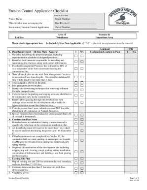 Fillable Online Erosion Control Application Checklist - City of ...