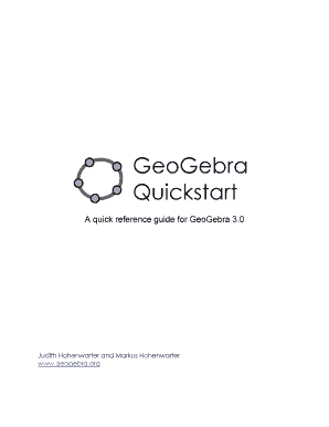 Fillable Online A quick reference guide for GeoGebra 3 Fax Email Print - pdfFiller