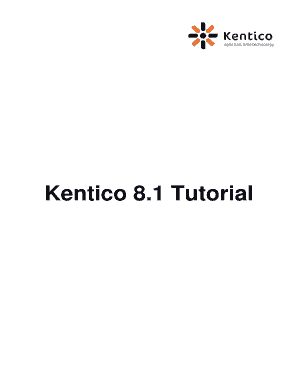 Fillable Online Kentico 81 Tutorial - Kentico Documentation Fax Email Print - pdfFiller