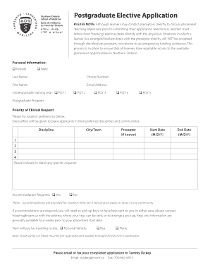 Fillable Online Internal Elective Request Form Fax Email Print - pdfFiller