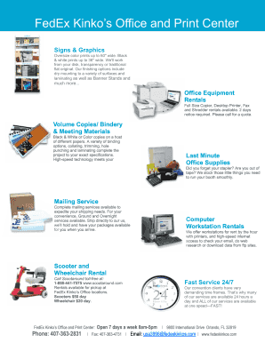 Fillable Online nmma FedEx Kinko39s Office and Print Center Fax Email ...