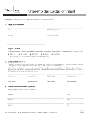 Fillable Online Shareholder Letter of Intent Fax Email Print - pdfFiller