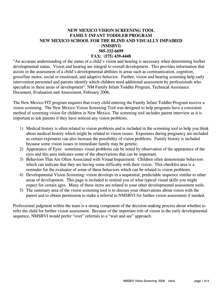 Fillable Online cdd unm FAMILY INFANT TODDLER PROGRAM Fax Email Print ...