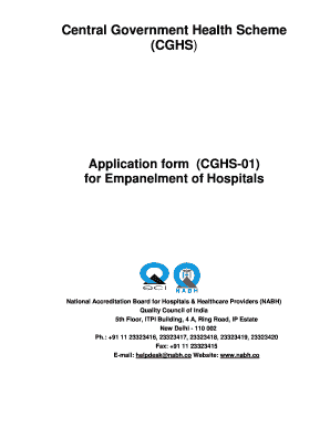 Fillable Online CGHS NABH APPLICATION HOSPITAL 2doc Fax Email Print ...