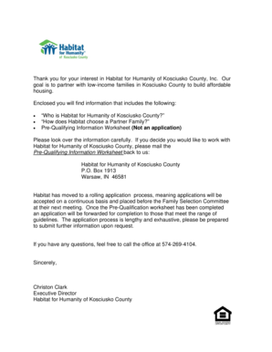 Fillable Online Pre-Qualifying Information Worksheet Fax Email Print ...